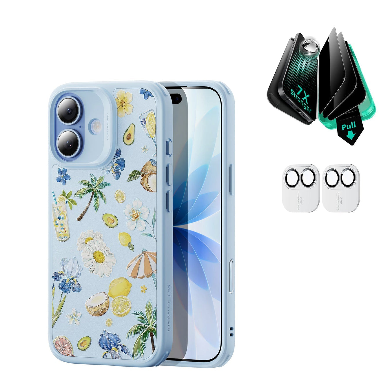 Tropical iPhone iPhone 17 Case & Privacy Screen Protector Bundle | ESR
